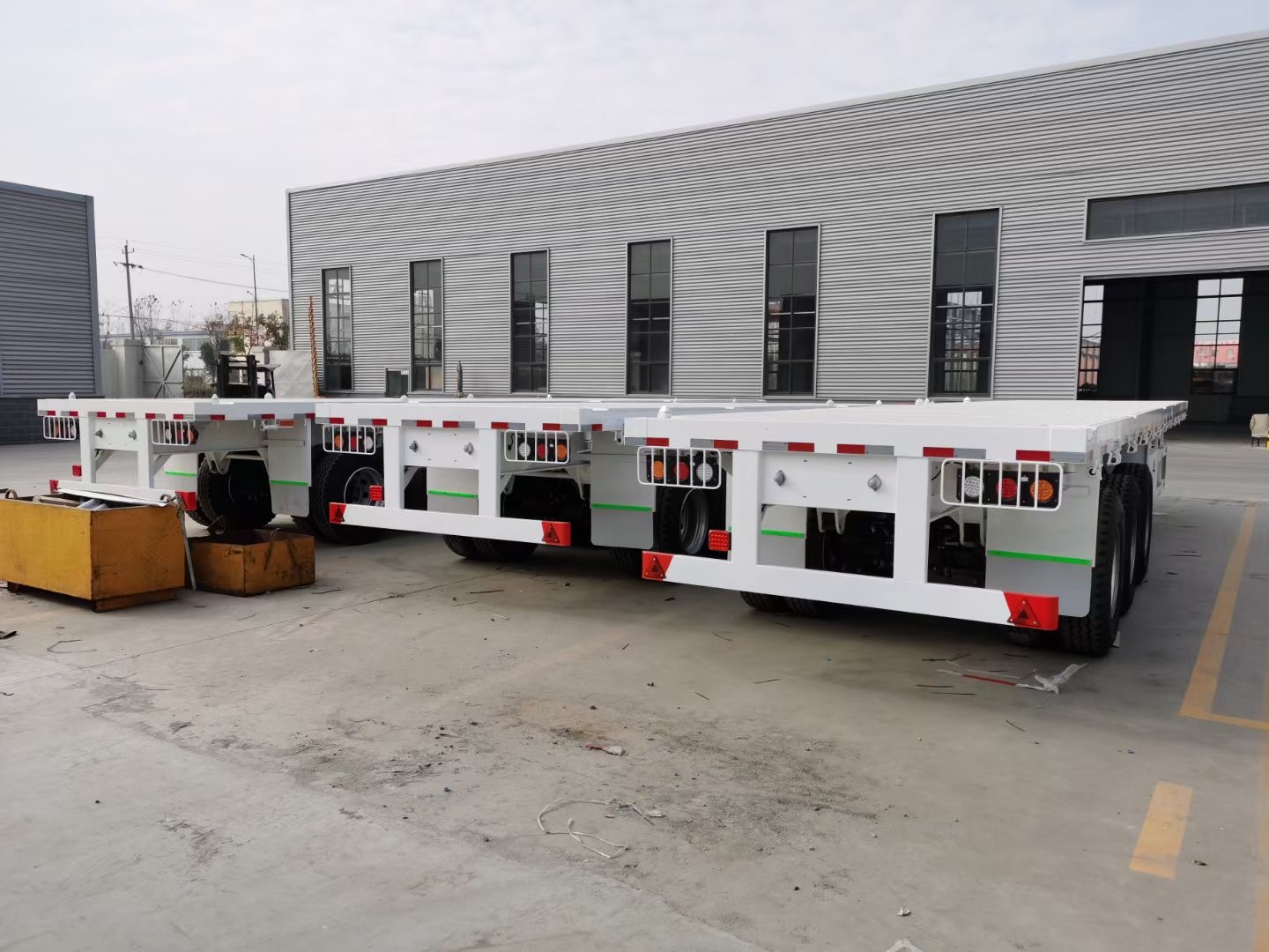 40ft Front Loading 12m Flatbed Semi Trailer from China manufacturer ...