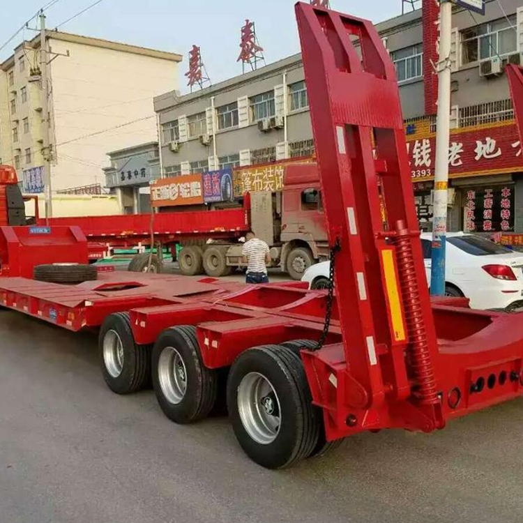 40 Feet Red Building Low Bed Semi Trailer from China manufacturer ...