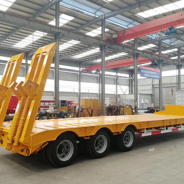 Single Axle Electric Single Axle Low Bed Semi Trailer from China ...